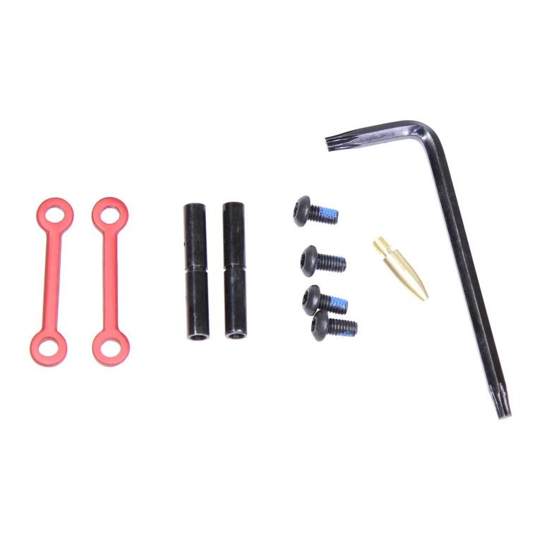 AR-15 Red Anodized Anti-Rotation Trigger and Hammer Pin Set