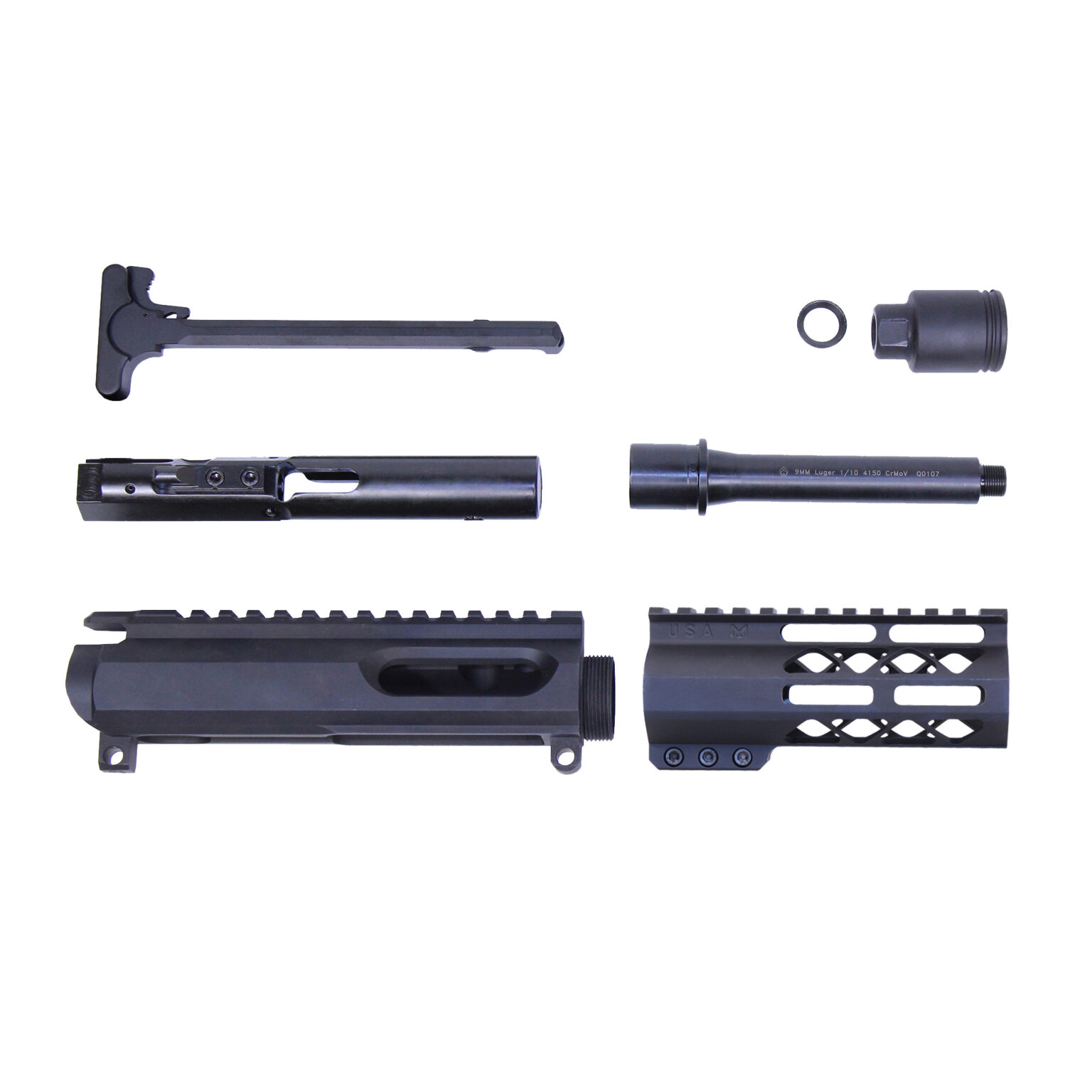 AR-15 9mm Complete Upper Kit with M-LOK Rail and 5 Inch Barrel