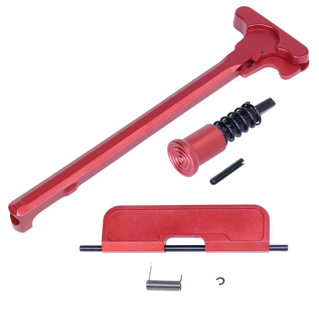 AR-15 Red Anodized Upper Receiver Assembly Kit with US Made Parts