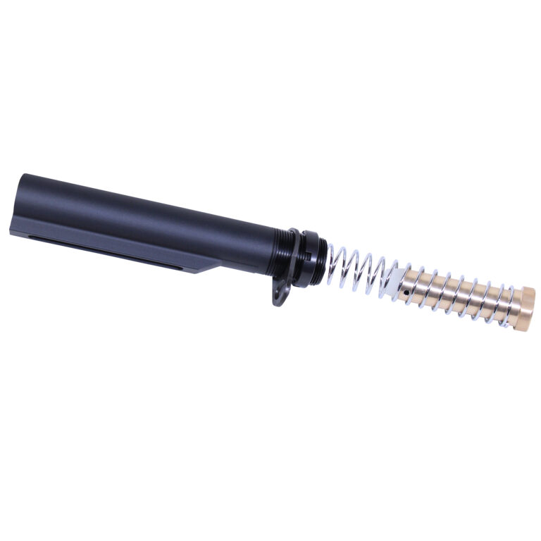 AR-15 Mil-Spec Anodized Black Buffer Tube Set with Six Positions