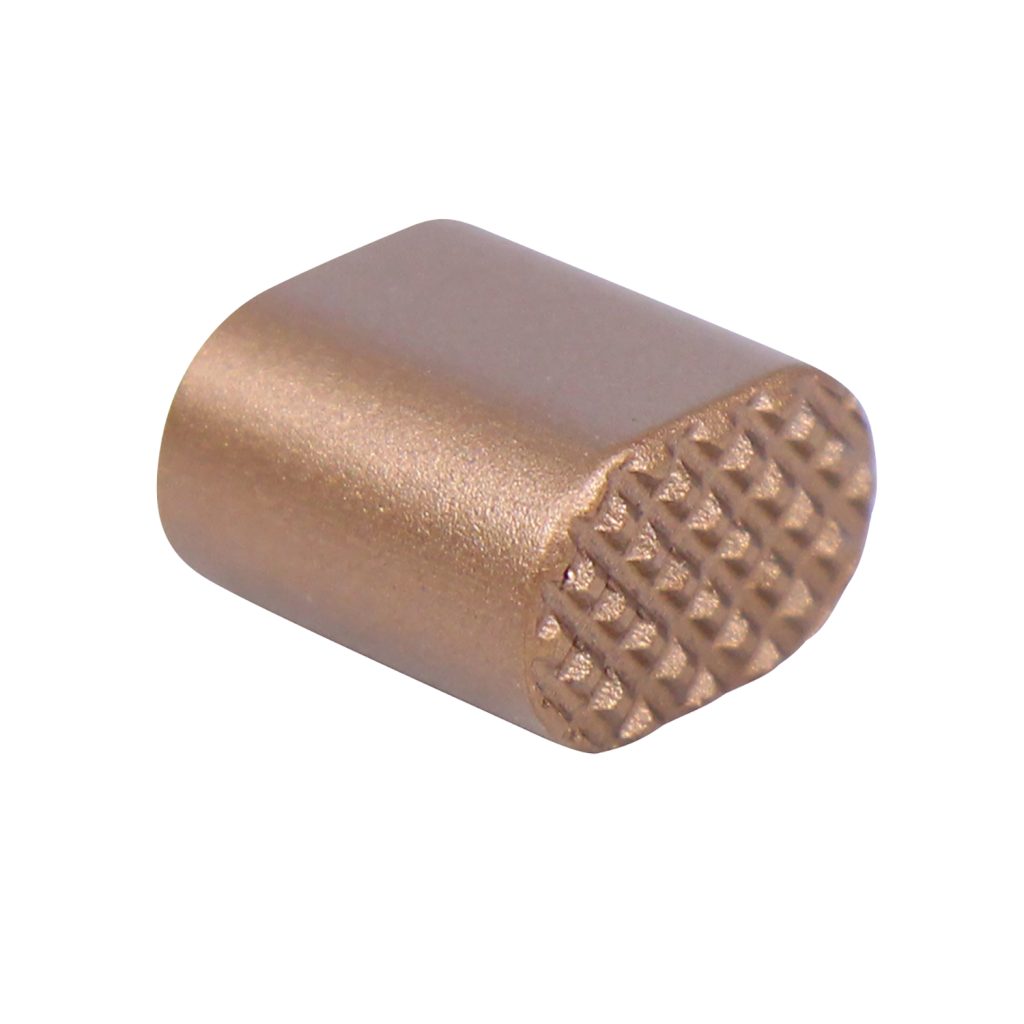 AR-15 Extended Mag Button Anodized Bronze T6 Aluminum Comfortable Grip