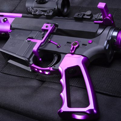 AR-15 Charging Handle with Gen 5 Latch Anodized Purple T6 6061 Aluminum
