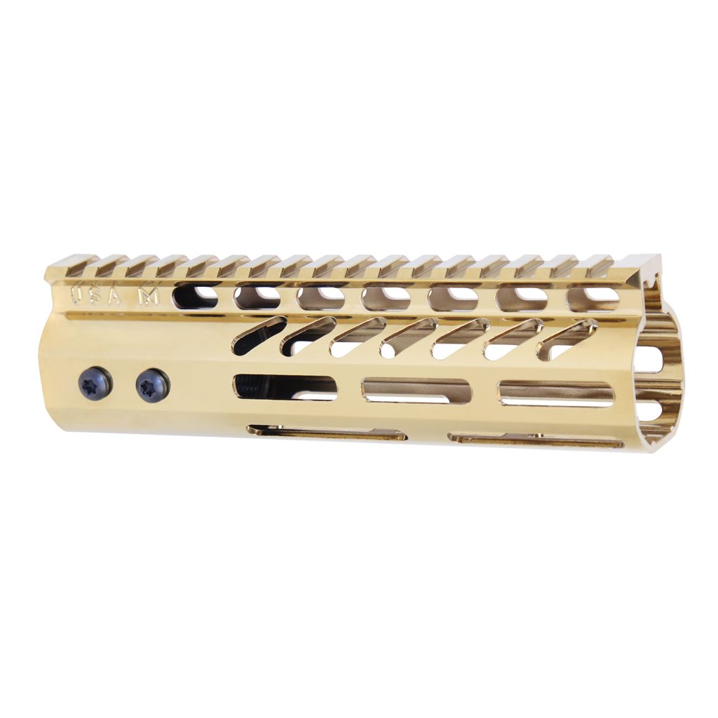 7 Inch Gold Plated Lightweight M-LOK Free Floating Handguard with ...