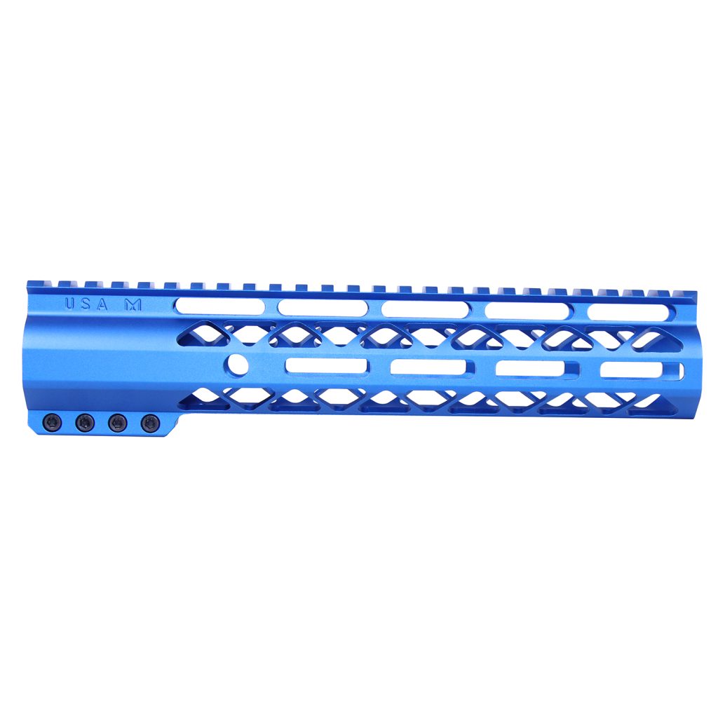10 Inch Blue AIR-LOK M-LOK Free Float Handguard with Monolithic Top Rail