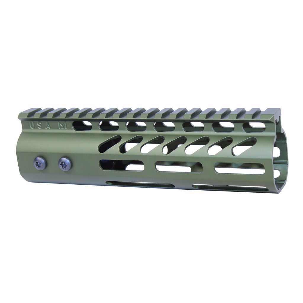 7-Inch Lightweight Green M-LOK Free Floating Handguard with Monolithic Rail