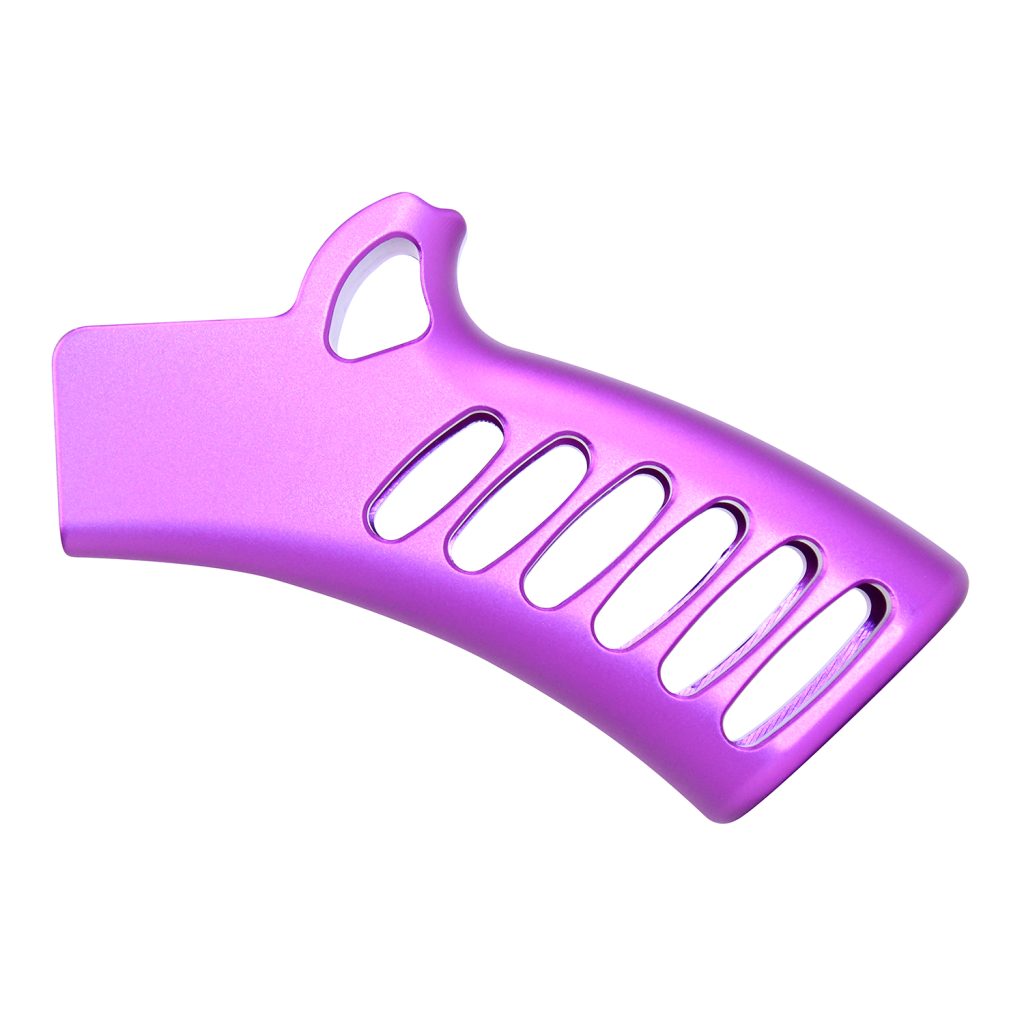 Ultralight Skeletonized Aluminum Featureless Grip Anodized Purple