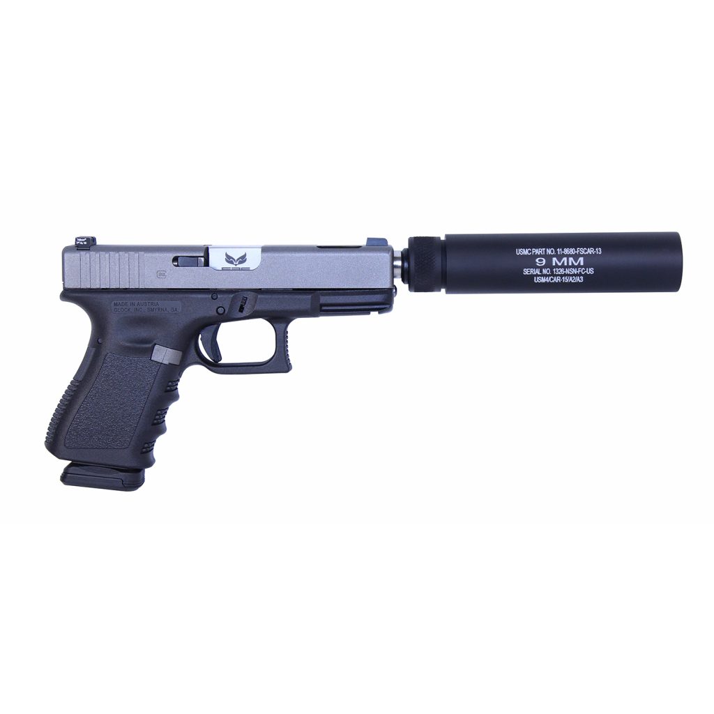 AR-15 5.5" Fake Suppressor (9mm) (1/2x28) (Anodized Black) (Laser ...