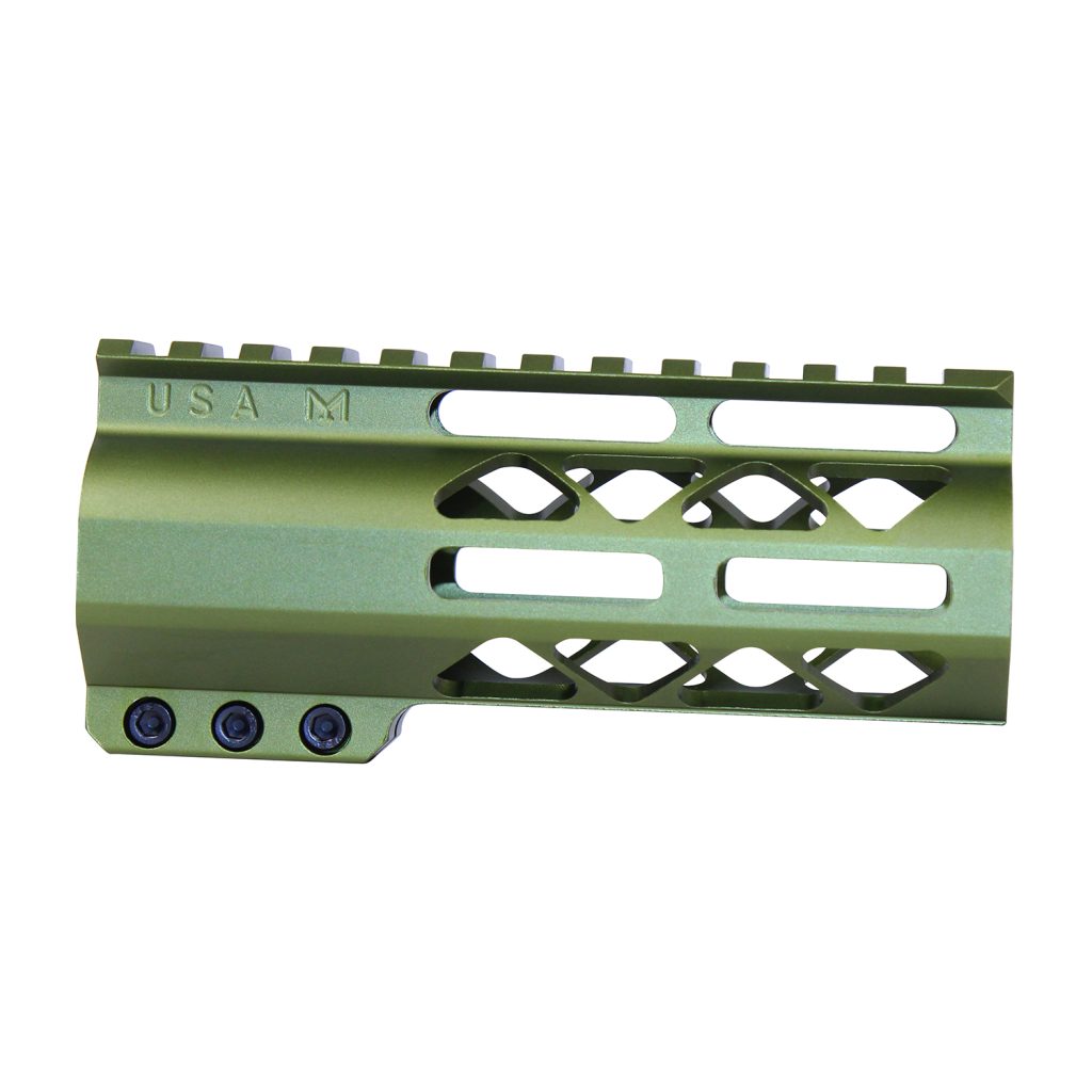 5" AIR-LOK Series M-LOK Compression Free Floating Handguard With Monolithic Top Rail (Anodized ...