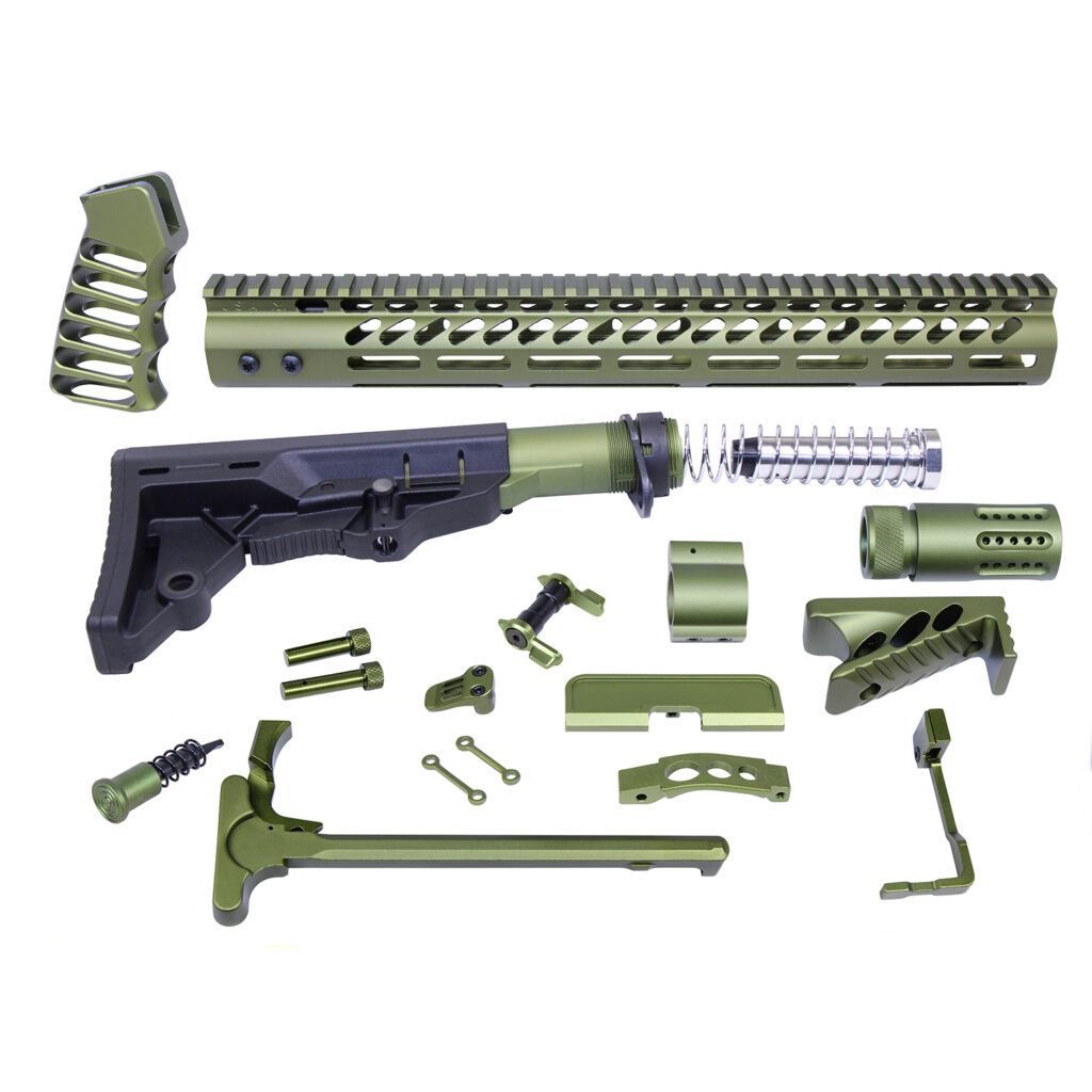 AR-15 Ultimate Rifle Kit (Anodized Green) » Guntec USA