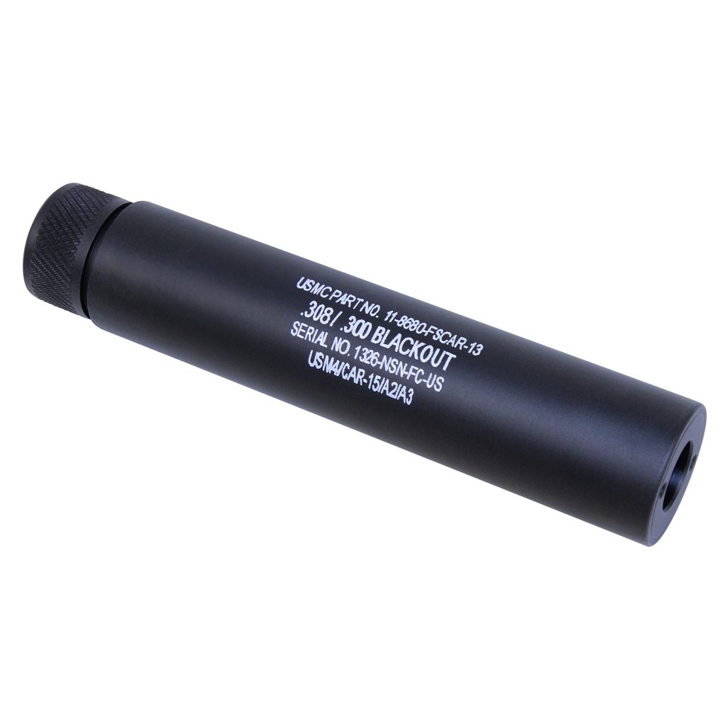 AR .308 Cal 6.0'' Fake Suppressor (Anodized Black) (Laser Engraved ...