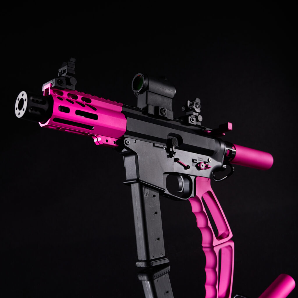 AR 9mm Mini Slip Over Barrel Shroud With Multi Port Muzzle Brake ...