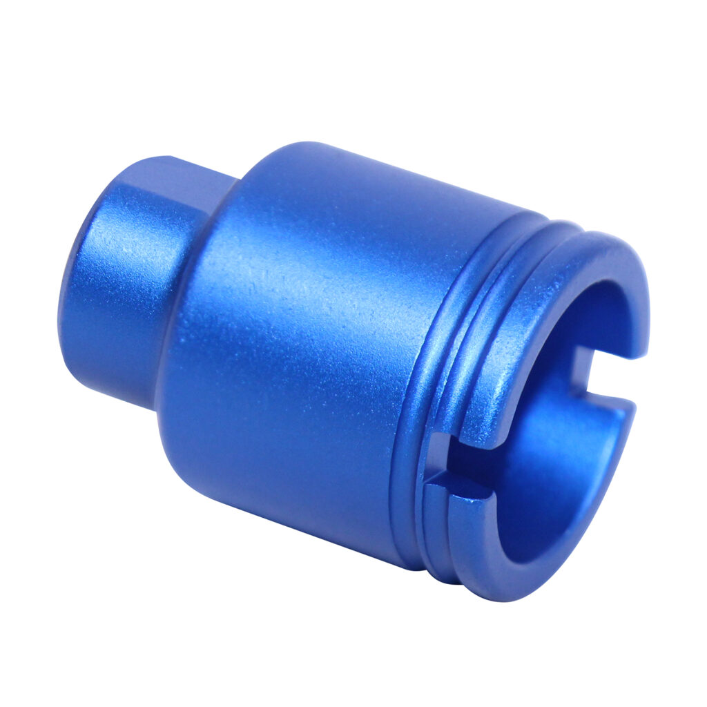AR .308 Cal Stubby Slim Compact Flash Can (Anodized Blue) » Guntec USA