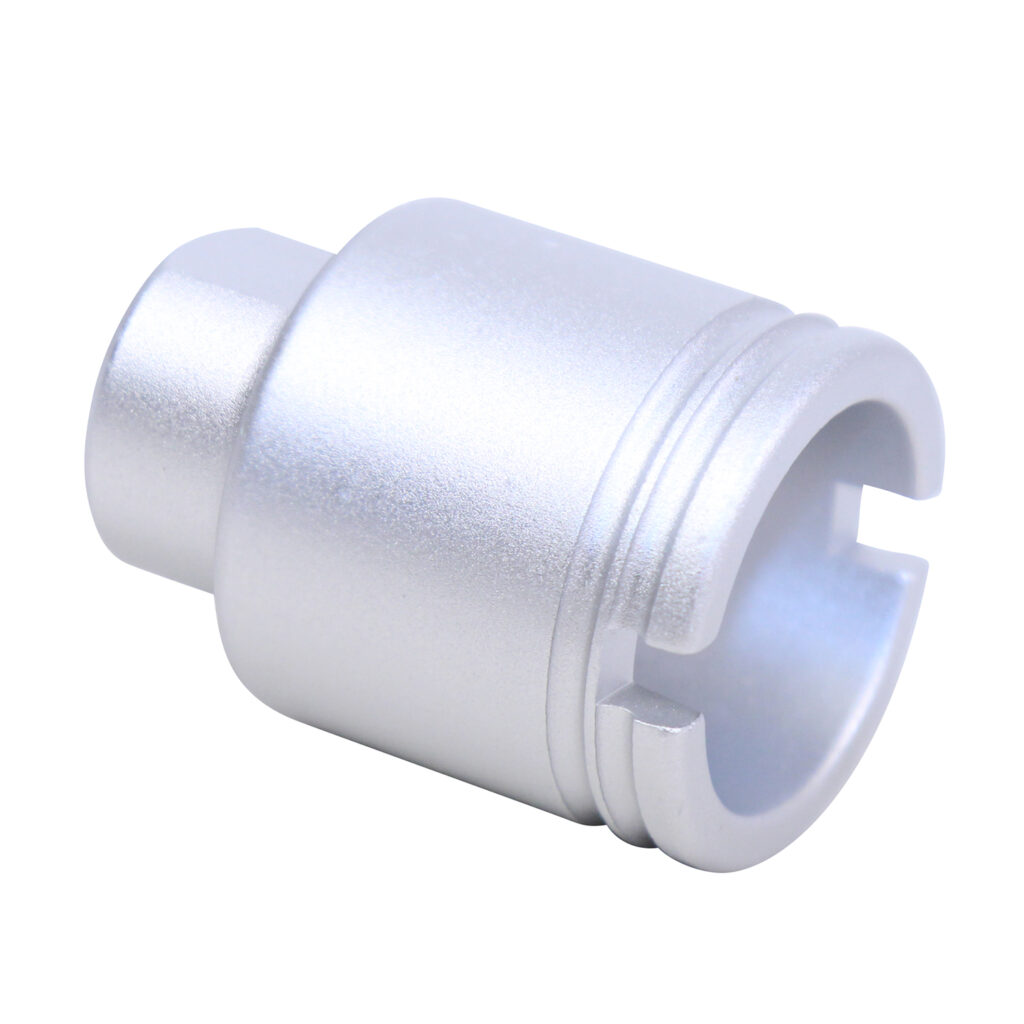 AR .308 Cal Stubby Slim Compact Flash Can (Anodized Clear) » Guntec USA