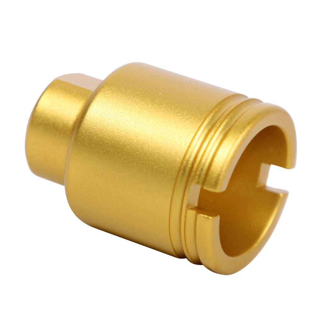 AR .308 Cal Stubby Slim Compact Flash Can (Anodized Gold) » Guntec USA
