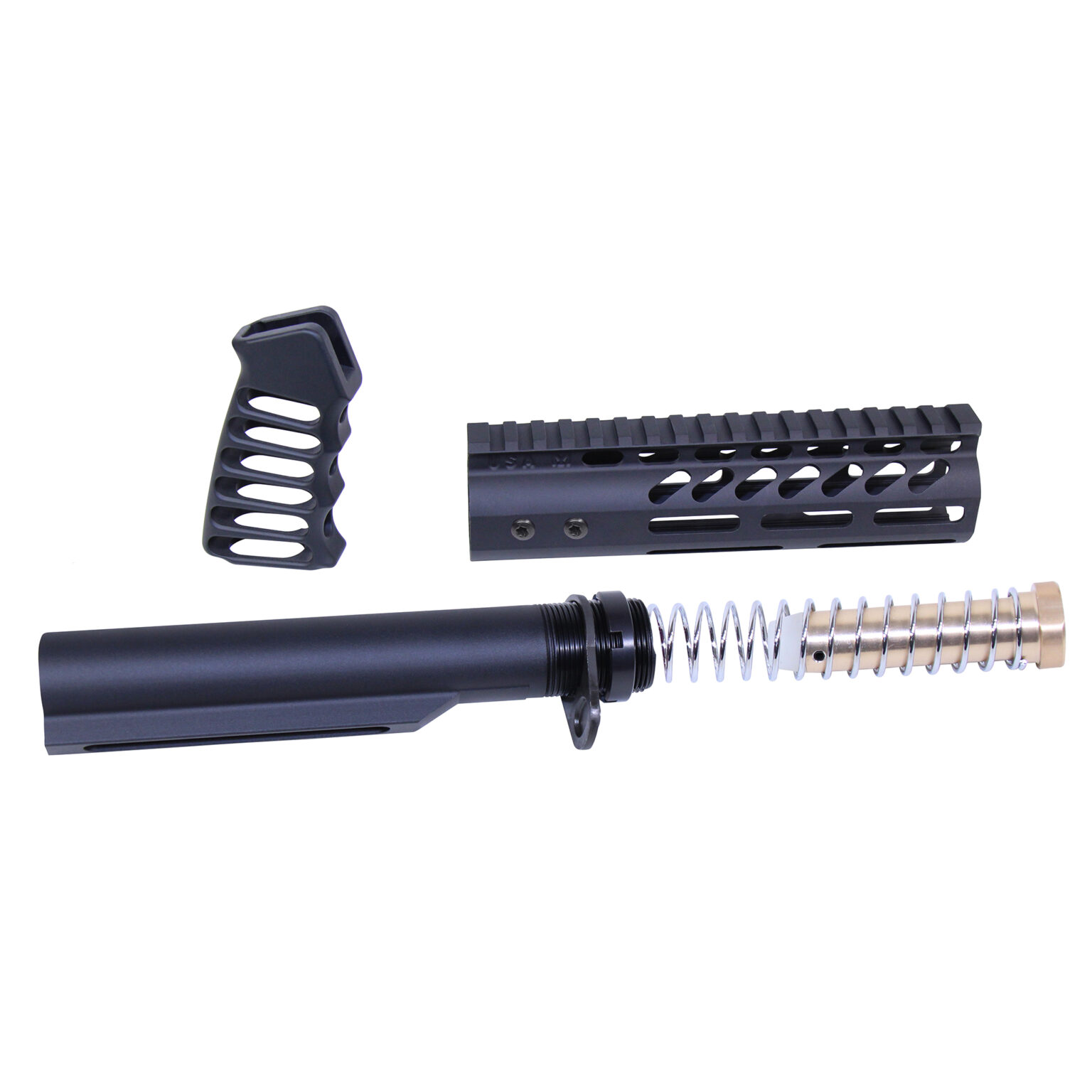 AR-15 Pistol Brace Build Kit with Milspec Buffer Tube and Anodized ...